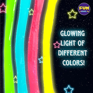35.16 FL OZ Glow in The Dark Slime for Kids 6+, FunKidz 1040 ML Large Slime Pack Neon Colors Slime Kit Green Blue Pink Yellow Big Slime Gifts for Boys Girls Birthday Party