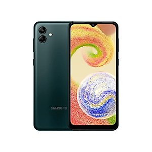 Samsung Galaxy A04 4G LTE (64GB + 4GB) Unlocked Worldwide (Only T-Mobile/Mint/Metro USA Market) 6.5" 50MP Dual Camera + (w/Fast Car Charger) (Green)