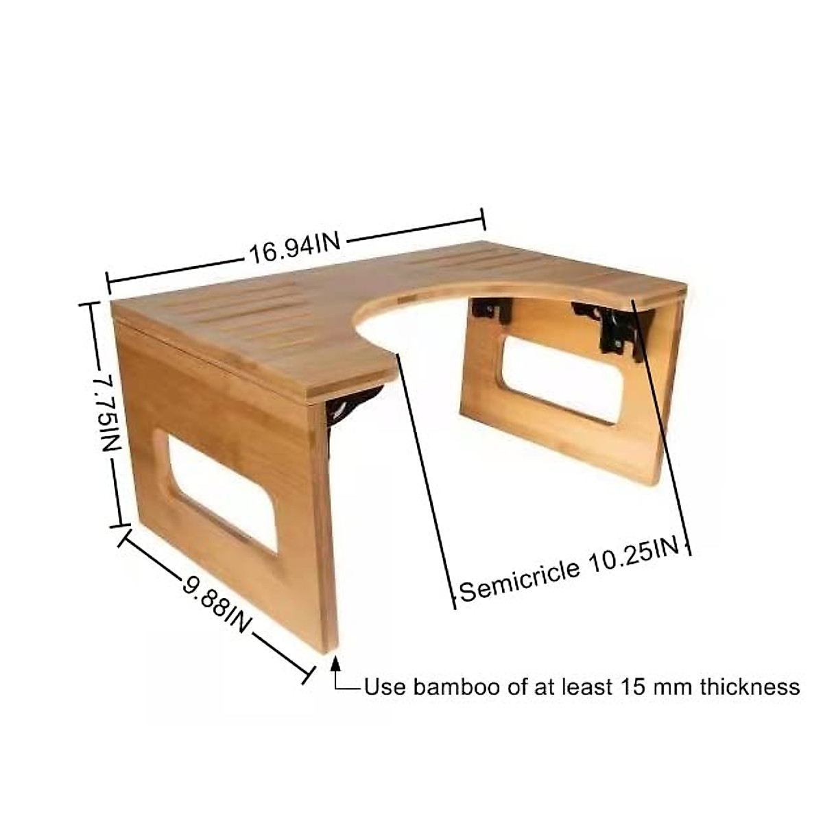 Mateda Bamboo Toilet Stool for Bathroom, Foldable Poop Stool for Adults