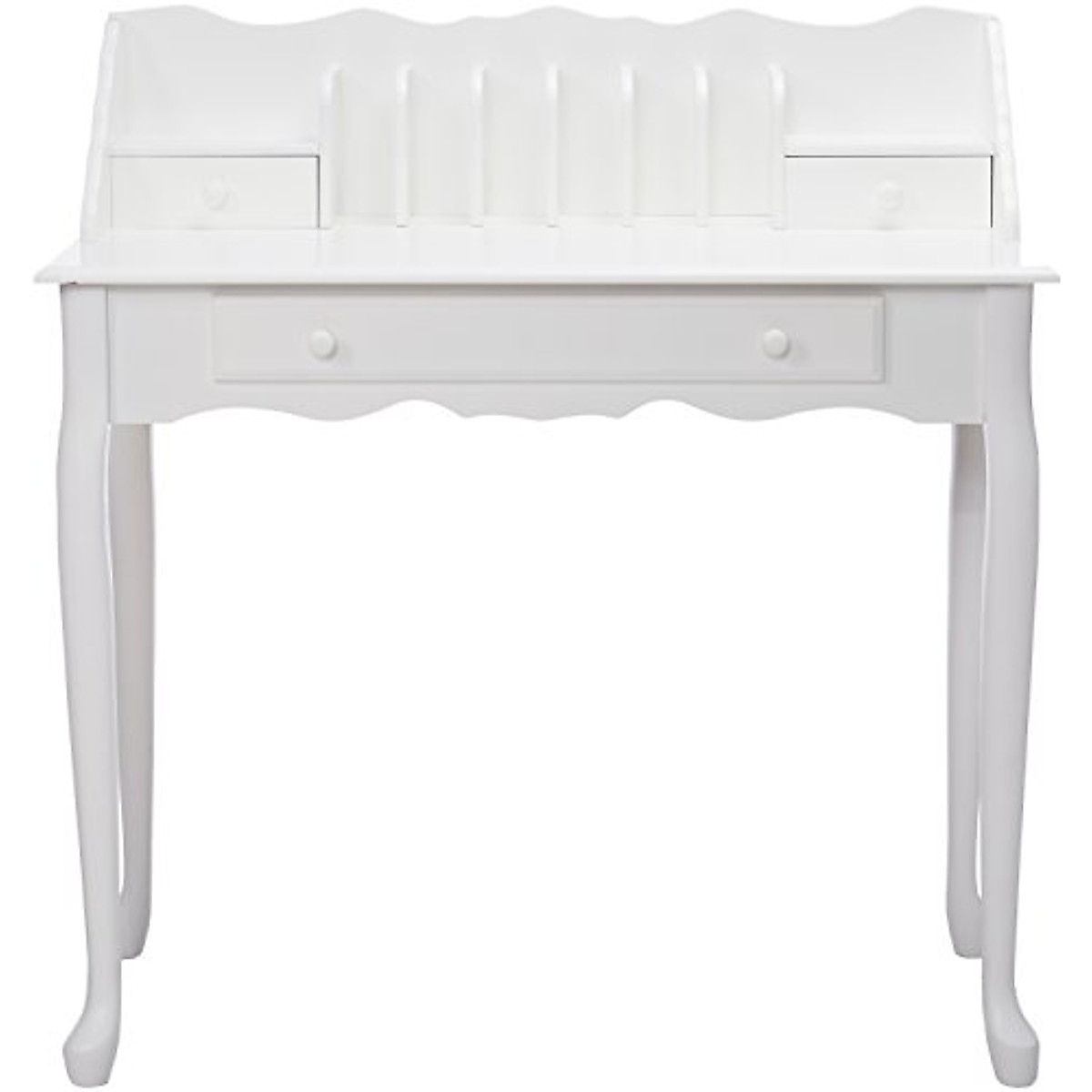 Monarch specialties , Traditional Desk, Solid Wood, Antique White, 36"L