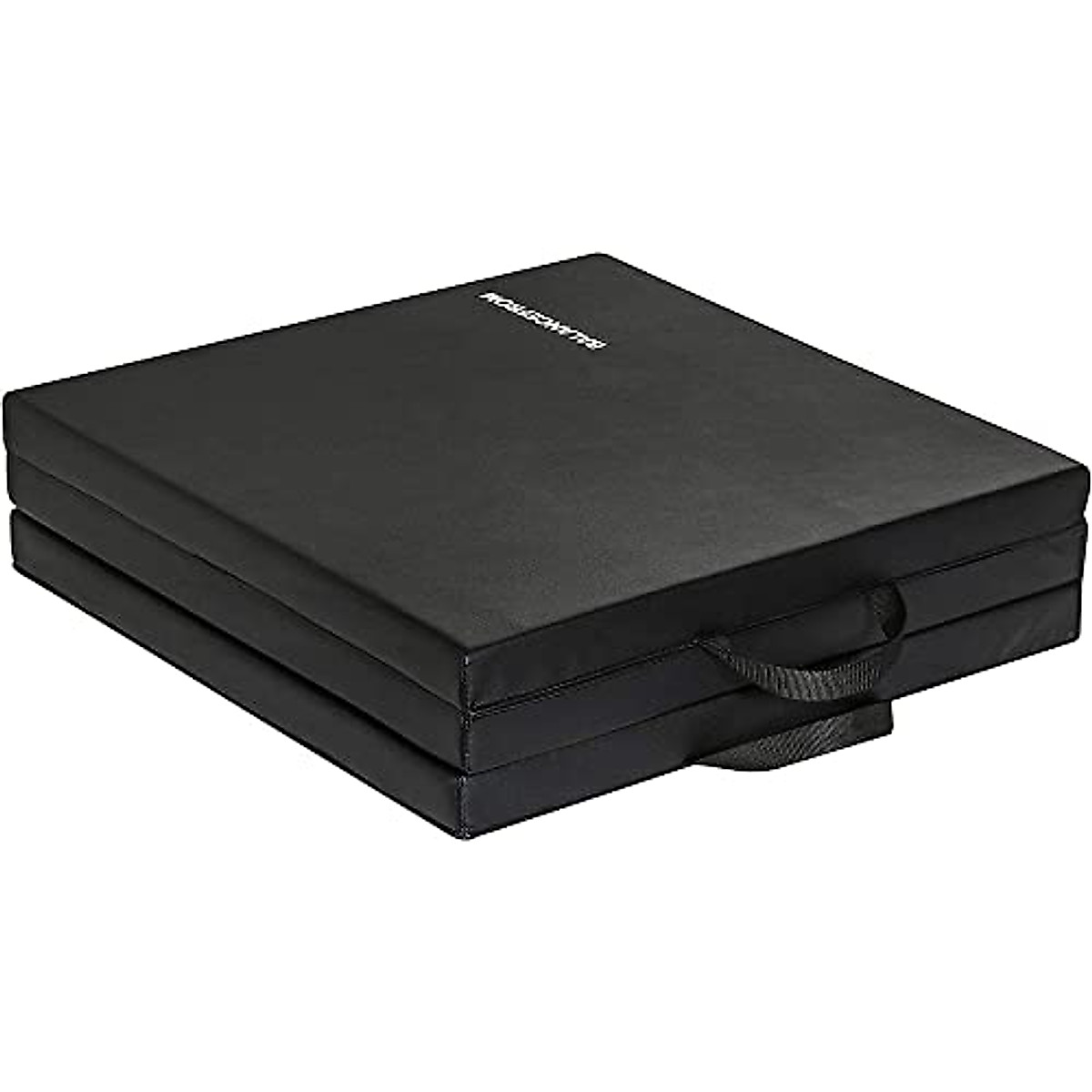BalanceFrom Three Fold Folding Exercise Mat with Carrying Handles for MMA, Gymnastics and Home Gym Protective Flooring, 2-Inch Thick, Black