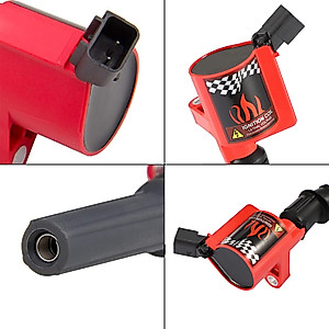 CarBole 8 Pack Curved boot Ignition Coils & Spark Plug SP479, 15% More Energy for Ford F-150 F-250 F-350 4.6L 5.4L V8 DG508 DG457 DG472 DG491 4.6L 5.4L V8 Lincoln Mercury Crown Victoria Expedition