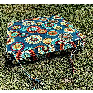 BELLRINO Outdoor Waterproof Patio Cushion Covers 24" X 22" X 4" Set of 4 Replacement Slipcovers Decorative Cushion Cover for Chair Seat Garden Bench Porch Couch P003-24X22X4-4PC Cover ONLY