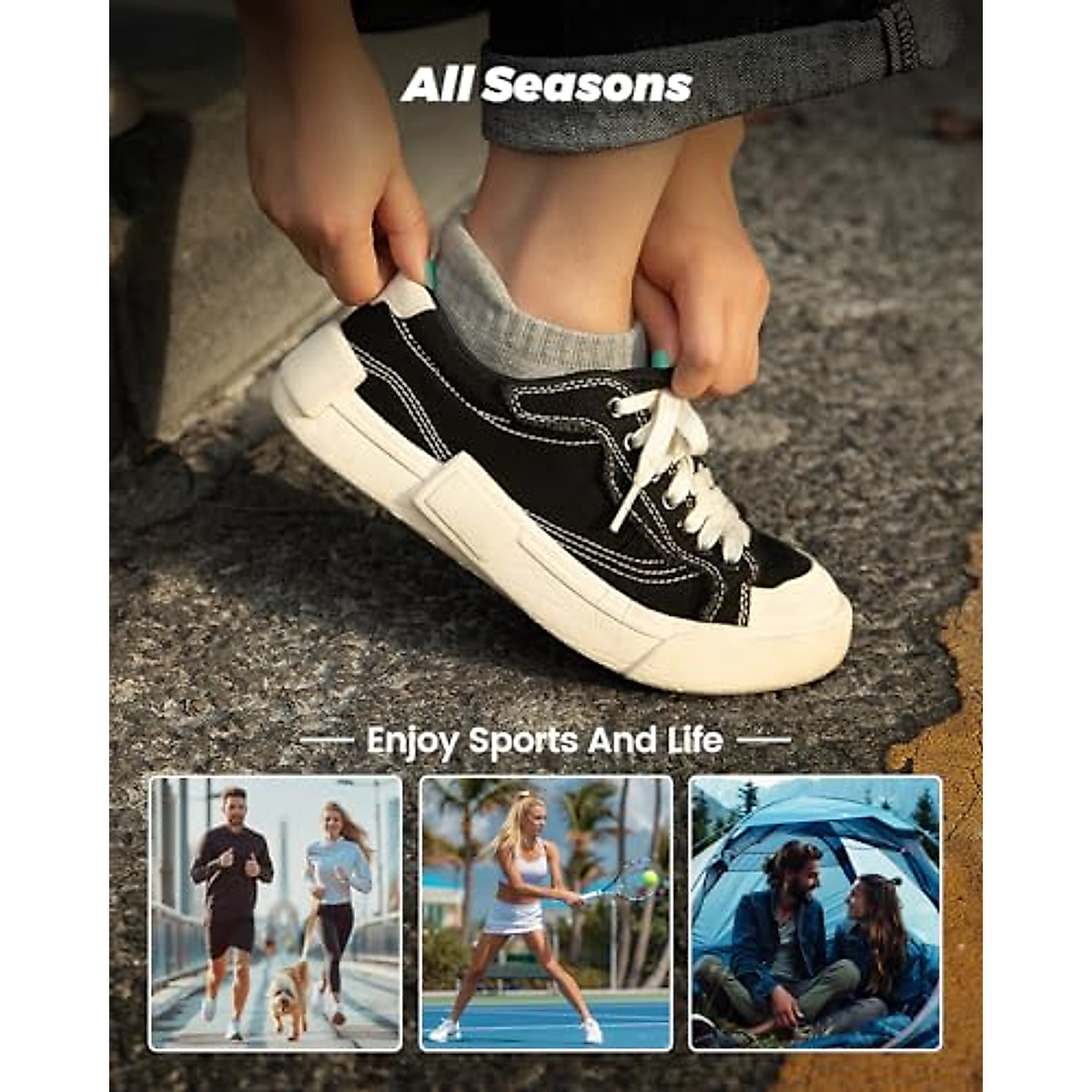 IDEGG 8 Pairs Ankle Performance Athletic Running Socks Low Cut Sports Tab Socks for Women and Men (Grey, Women Size:8-12)