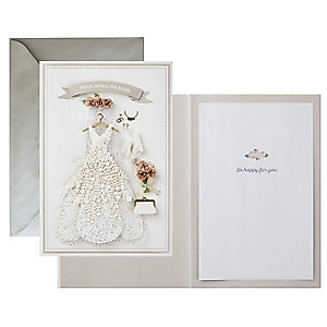 Hallmark Signature Wedding, Bridal Shower, or Engagement Card (Here Comes the Bride)