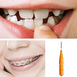 Interdental Brushes, Dental Tooth Flossing Head, Toothpicks Dental Floss Stick Teeth Braces Brush Tooth Cleaning Tools 42 Pcs