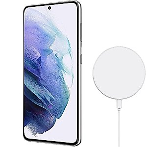 SAMSUNG Galaxy S21 5G (128GB, 8GB) 6.2" AMOLED 120Hz, Snapdragon 888, (Fully Unlocked for US & Global) G991U1 (w/Fast Wireless Charger, Phantom White) (Renewed)