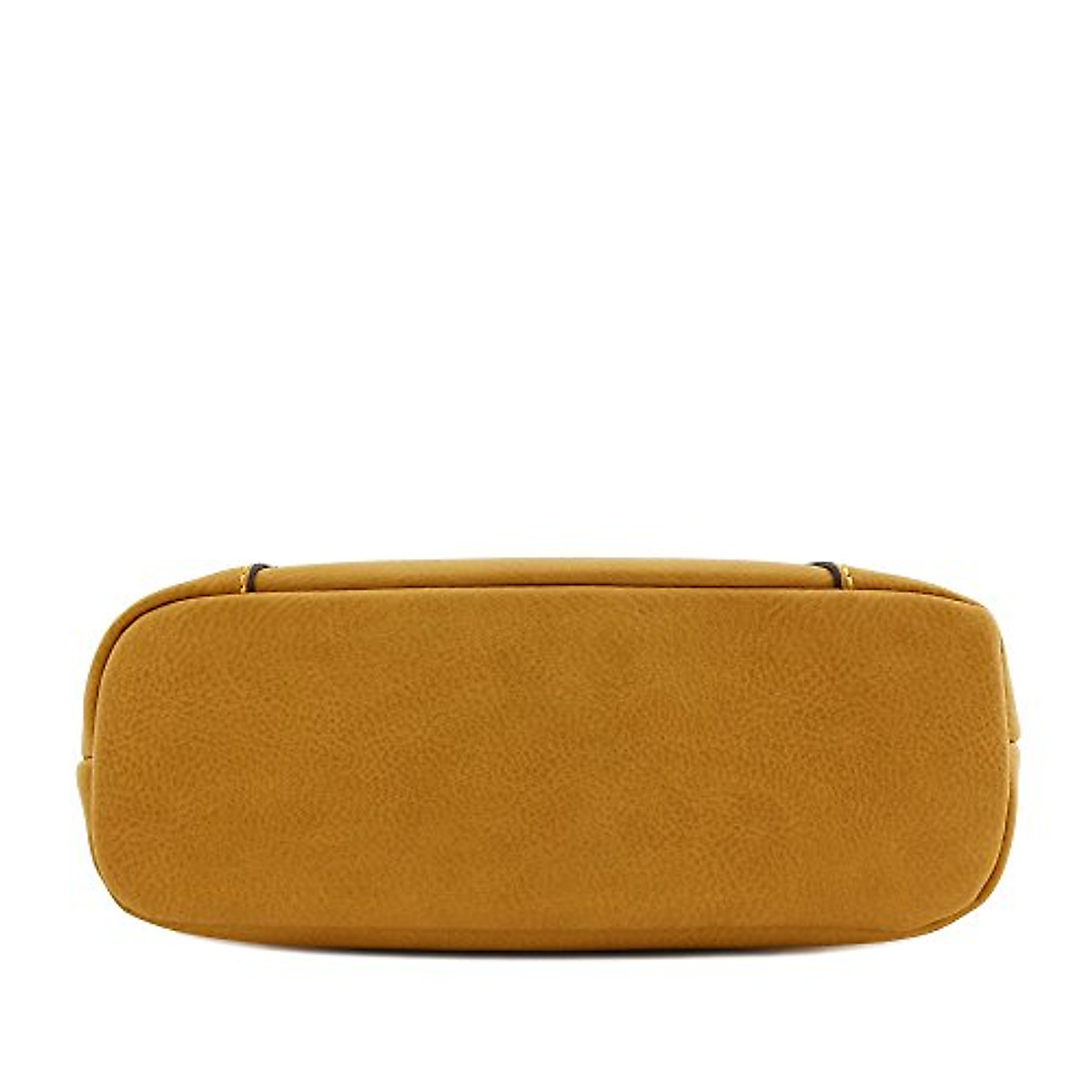 FashionPuzzle Triple Zipper Pocket Medium Crossbody Bag (Mustard)