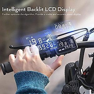 Vivi Gopina Electric Bike, 16" x 3.0 Fat Tire Electric Bike, Peak 500W Step Thru Electric Bicycle, 48V Removable Battery, Up to 40 Miles, LCD Display, 20mph, 7 Speed, UL 2849 Certified