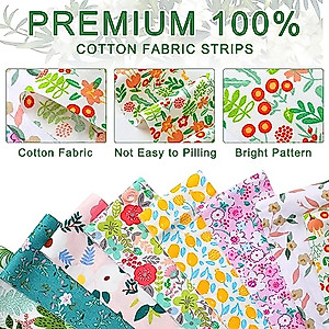 40 Pcs Cotton Jelly Fabric Roll Quilting Strips Different Patterns Patchwork Jelly Fabric Strips Roll Craft Sewing Supplies for Quilters Crafting Sewing DIY Crafts, 39.37 x 2.56 Inches (Floral)