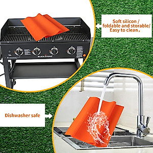Cuttable Silicone Griddle Protect Mat for Blackstone,Compatible with Blackstone 36", 30",28" Models, Protect Mat for Blackstone Griddle,All Season BBQ Grill Mat Protective Cover