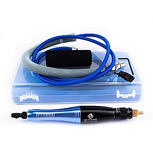 SI FANG Turbine Reciprocating Pneumatic Ultrasound Grinder Micro Pneumatic Air Pencil Die Grinder Kit for Mould Metal Lapping Filing Grinding Buffing Polishing Sanding Tools