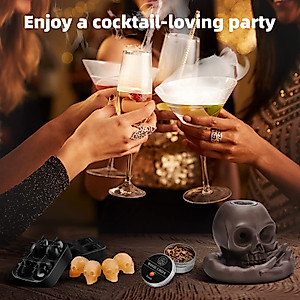 13 in 1 Whiskey Smoker Kit-Exquisite Skull Smoke Infuser-Old Fashioned Cocktail smoker Kit with Torch for Party,Home Bar-Heart touching gift for Whiskey lover, Dad,boyfriend, husband