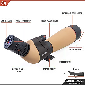 Athlon Optics Talos 20-60x80 Spotter Scope, Black