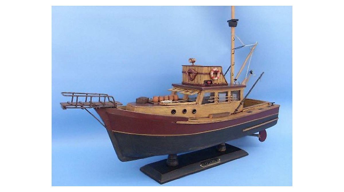 Hampton Nautical Jaws Orca Fishing Boat - Handcrafted Model