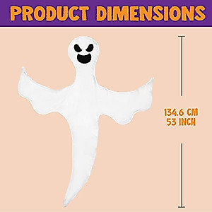 JOYIN 53” Halloween Bendable Tree Wrap Ghost Decoration for Halloween Outdoor, Lawn Decor, Tree, Pilar Decorations, Ghost Party Supplies