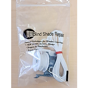 Cord Titler for Horizontal Blinds (Square HP White & Silver, Pack of 1)