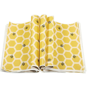 150 Pieces Wax Paper Sheets for Food Sandwich Wrap Paper Waterproof Wrapping Oilproof Picnic Food Basket Liners with Honeycomb Pattern for Home Kitchen Baking Food Basket