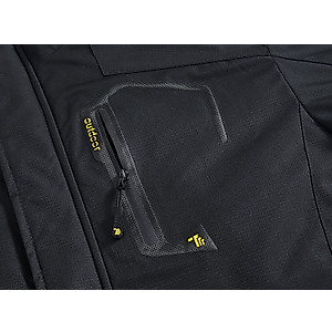 BASUDAM Men's Winter Coat Fleece Lined Waterproof Parka Shell Insulated Snow Ski Jacket Black XL