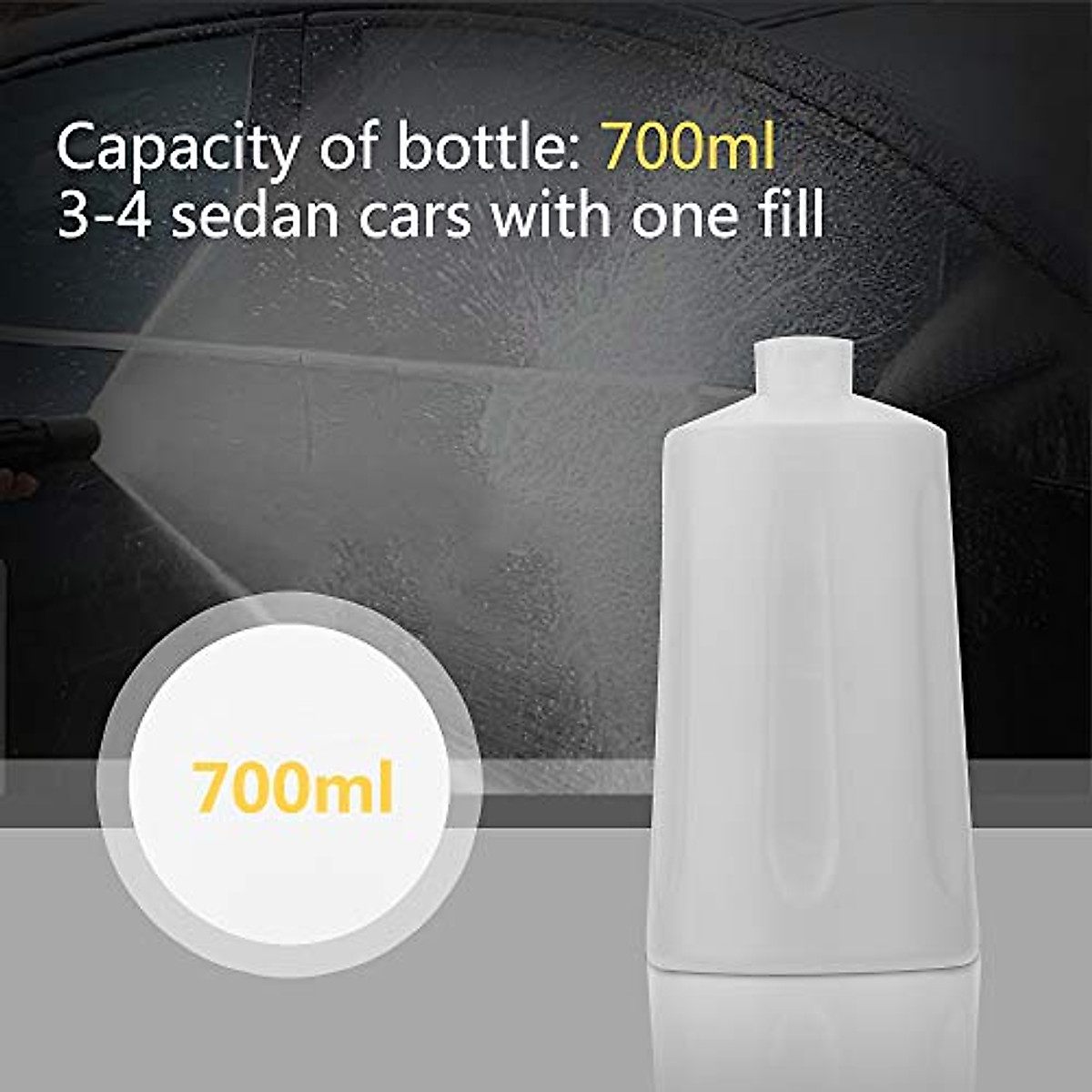 FUNTECK Foam Cannon for Karcher K Series, Adjustable Snow Cannon Foam Lance kit, Compatible with Karcher’s K2/K3/K4/K5/K6/K7 Pressure Washer