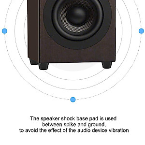 Yosoo- Round Rubber Feet Bumpers, Anti Scratch Screw-on Round Black Rubber Feet Bumpers Pads 8 Pcs 30x20mm Rubber Feet Anti-Vibration Base Pad Stand for Speaker Guitar Amplifier w/Screws