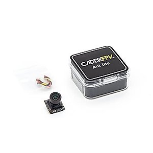 Caddx Ant Lite FPV Camera,1.8mm FPVCycle Edition 1200TVL Global WDR FOV 165° 1/3'' CMOS Sensor Analog Camera for FPV Racing RC Drone,Black 4:3