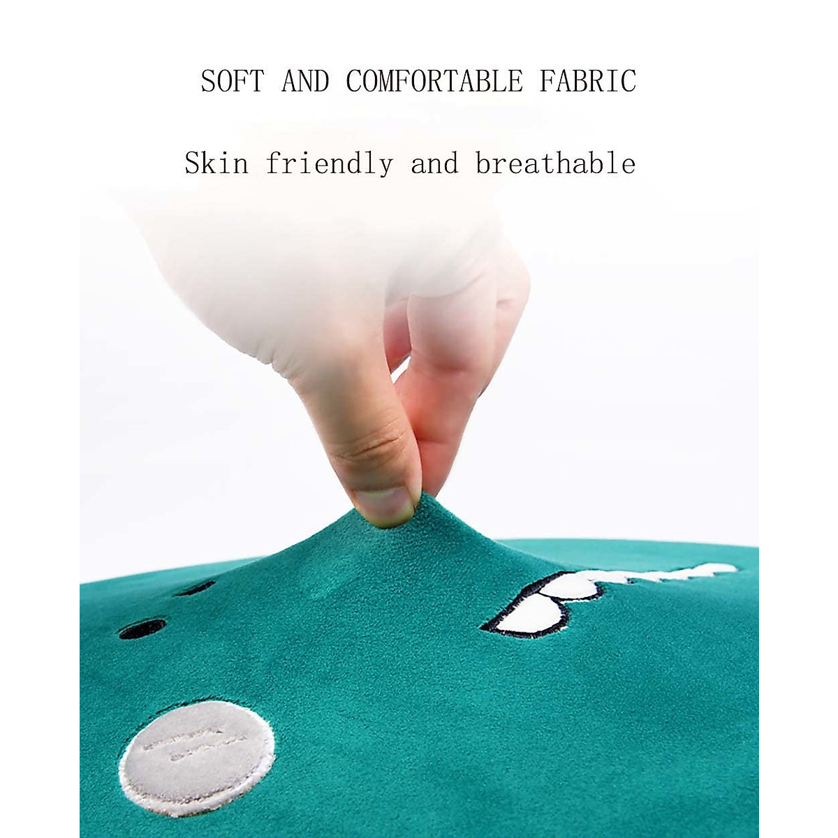 Jhorxa Cute cat Shaped Organic Latex Seat Cushion with Organic Cotton Cover, for Office Chair, Pad, Wheelchair,Carpet,Lower Back and Tailbone Relief (White)