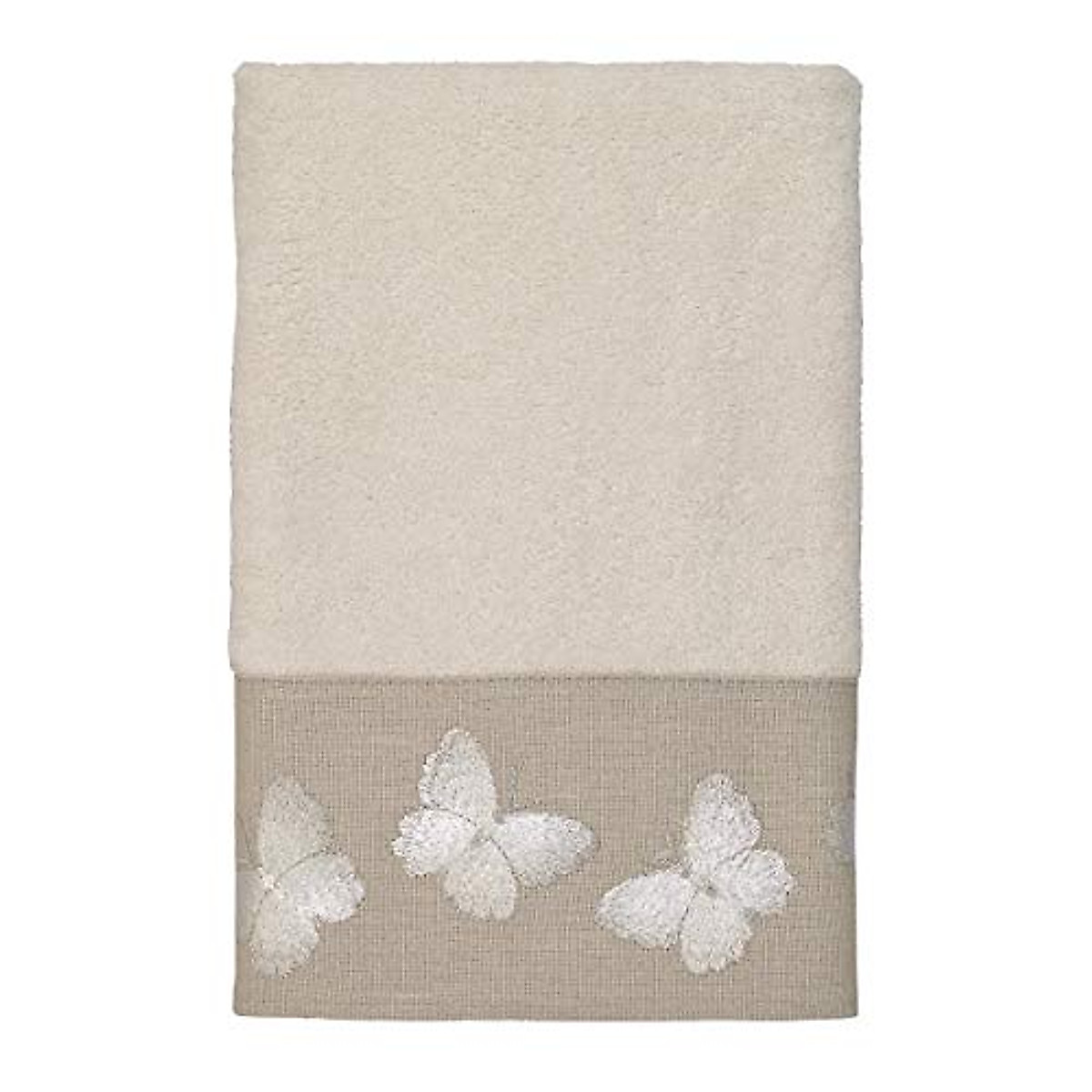 Avanti Linens - Hand Towel, Soft & Absorbent Cotton Towel (Yara Collection, Ivory)