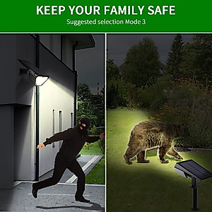 NFESOLAR 2-in-1 Solar Lights Outdoor Garden (1 Pack), 38 LEDs IP65 Waterproof Solar Motion Spotlights Outdoor Decorative for Patio, Yard, Garden, Garage, Pathway, Warm White