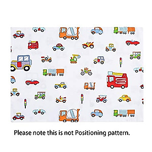 Kids Toddler Pillowcases 100% Cotton 14x19 2 Packs Fits Kid Toddler Bedding Pillow 14x19, 13x18 Small Pillow (Construction Vehicle Cars)