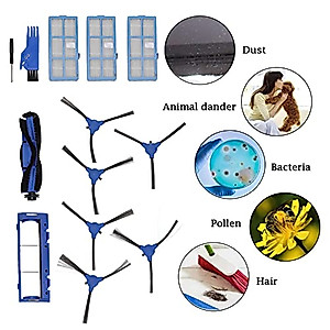 Sweeper Brush Replacement Set, Vacuum Cleaner Accessories Replacement Parts Kit for Bagotte BG600