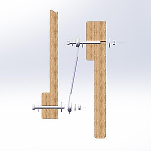 Glider Bearing Arm Bracket Replacement Hardware Rocker Parts, 9 Inch Overall Length, 7-1/2 Inch Between Mounting Holes, 4 Pack Patio Glider Parts Rocker for Outdoor Glider and Garden Bench