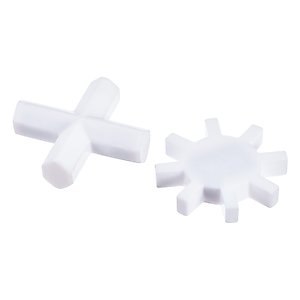 MECCANIXITY Magnetic Stirrer Mixer Stir Bar Rod Cross/Gear Shape Coating Magnet White for Laboratory 2in1 Set
