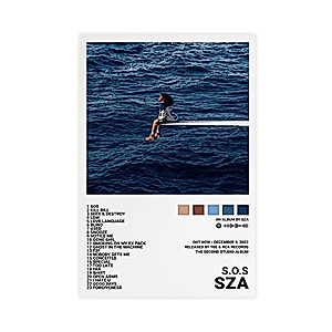 Sza Poster Sos Poster Album Cover Poster Canvas Poster Bedroom Decor Sports Landscape Office Room Decor Gift Unframe-style 12x18inch(30x45cm)