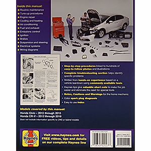 Honda Civic (12-15) & CR-V (12-16) Haynes Manual