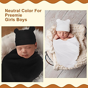 Liitrsh 3 Pack Preemie Swaddle Blankets and Hat Set Preemie Baby Boy Clothes Swaddle Set Preemie Wrap Receiving Blankets Preemie Hat for Preemie Girls