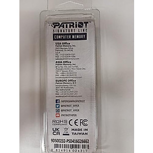 Patriot Memory Signature 16GB 2666MHz PC4-21300 CL19 DDR4 Memory Module