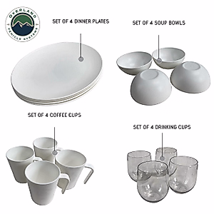 Overland Vehicle Systems Ultimate 39 Piece Utensil Set - Black Powder Coat Universal - 6061 Aircraft-Grade Aluminum Storage Box - Heavy Duty Grab Handles