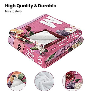 Jzufnap Gifts for Mom Blanket, Mom Blanket from Daughter, Ultra-Soft Fleece Flannel Mother Throw Blankets for Warm Birthday Present, Thanksgiving Day and Mother Day, 50" x 60"