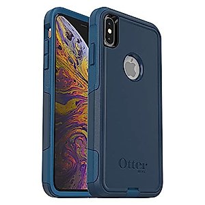 OTTERBOX COMMUTER SERIES Case for iPhone Xs Max,Synthetic Rubber,Lightweight- Retail Packaging - BESPOKE WAY (BLAZER BLUE/STORMY SEAS BLUE)