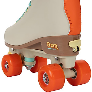 GEM QUAD ROLLER SKATES - CREAM, Size 7-10