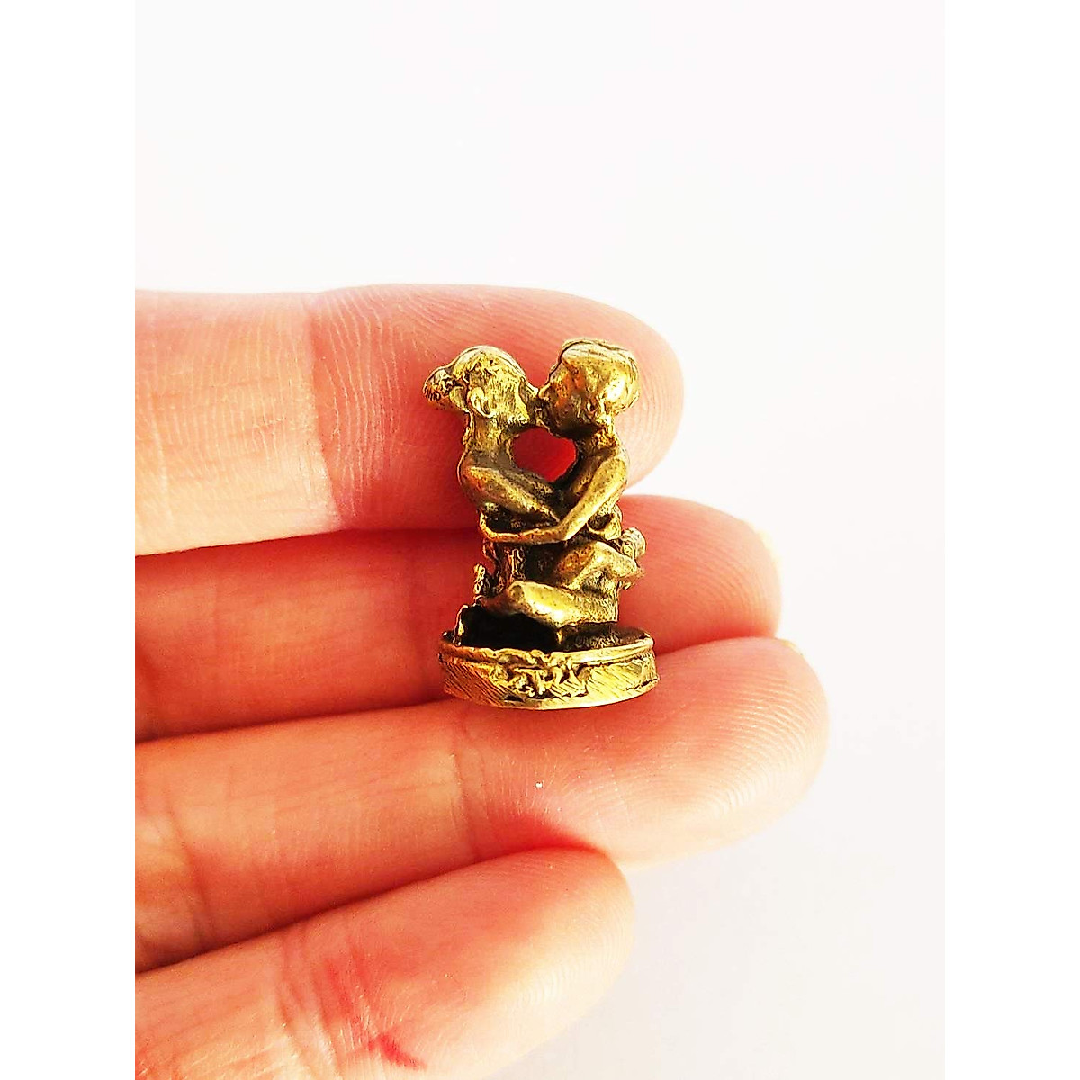 MiracleTH6395 Amulet Thai Magic Takrud INN Koo Mahasanaeh & Nang Gwak Mantra Yantra Cloth Couple Charm Talisman Buddha Power Luck Lover Love Money Wealth Business Attraction Blessing by Lp YangDam