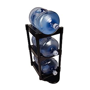 Bottle Buddy Water Bottle Storage Rack 3 Tray - Plastic Water Bottle Organizer for Three to Five Gallon Bottle Storage – Customizable Water Gallon Holder for Easy Storage and Organization