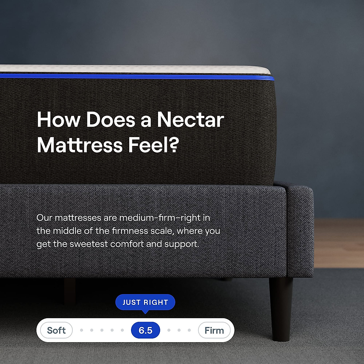 Nectar King Mattress 12 Inch - Medium Firm Gel Memory Foam - Cooling Comfort Technology - 365-Night Trial - Forever Warranty,White