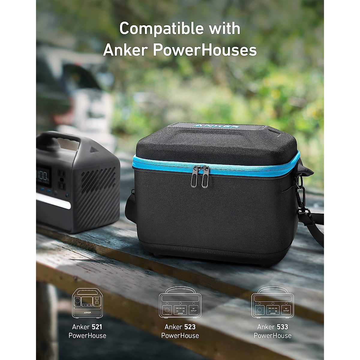 Anker Carrying Case Bag (S Size), Dustproof and Waterproof, Exclusively Compatible Portable Power Station 256Wh, 289Wh, and 389Wh, for Outdoor Camping, RV (Powerhouse Not Included)