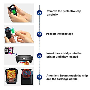 DOUBLE D Remanufactured Ink Cartridge Replacement for HP 67 67XL for Envy 6000 6055 6055e 6455e 6458 6475 DeskJet 2700 2732 2755 2755e 4100 4152e 4155 4155e 4158 Printer (1 Black 1 Tri-Color)