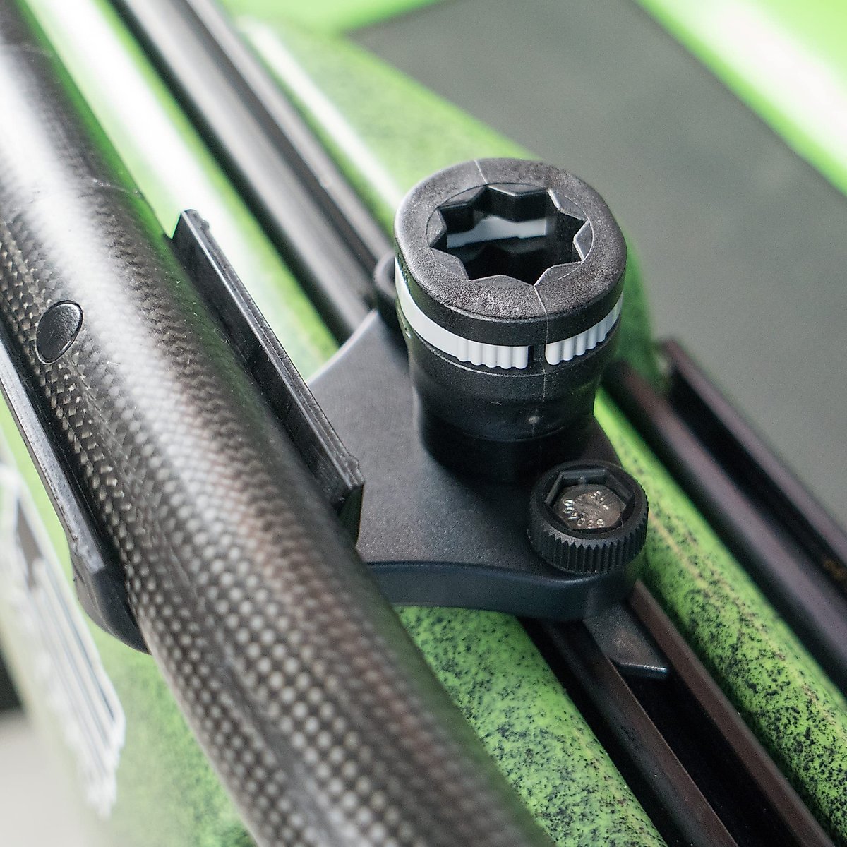 RAILBLAZA QuickGrip Kayak Paddle Holder Clip with Trackmount for Paddle Pole or Landing Net Storage