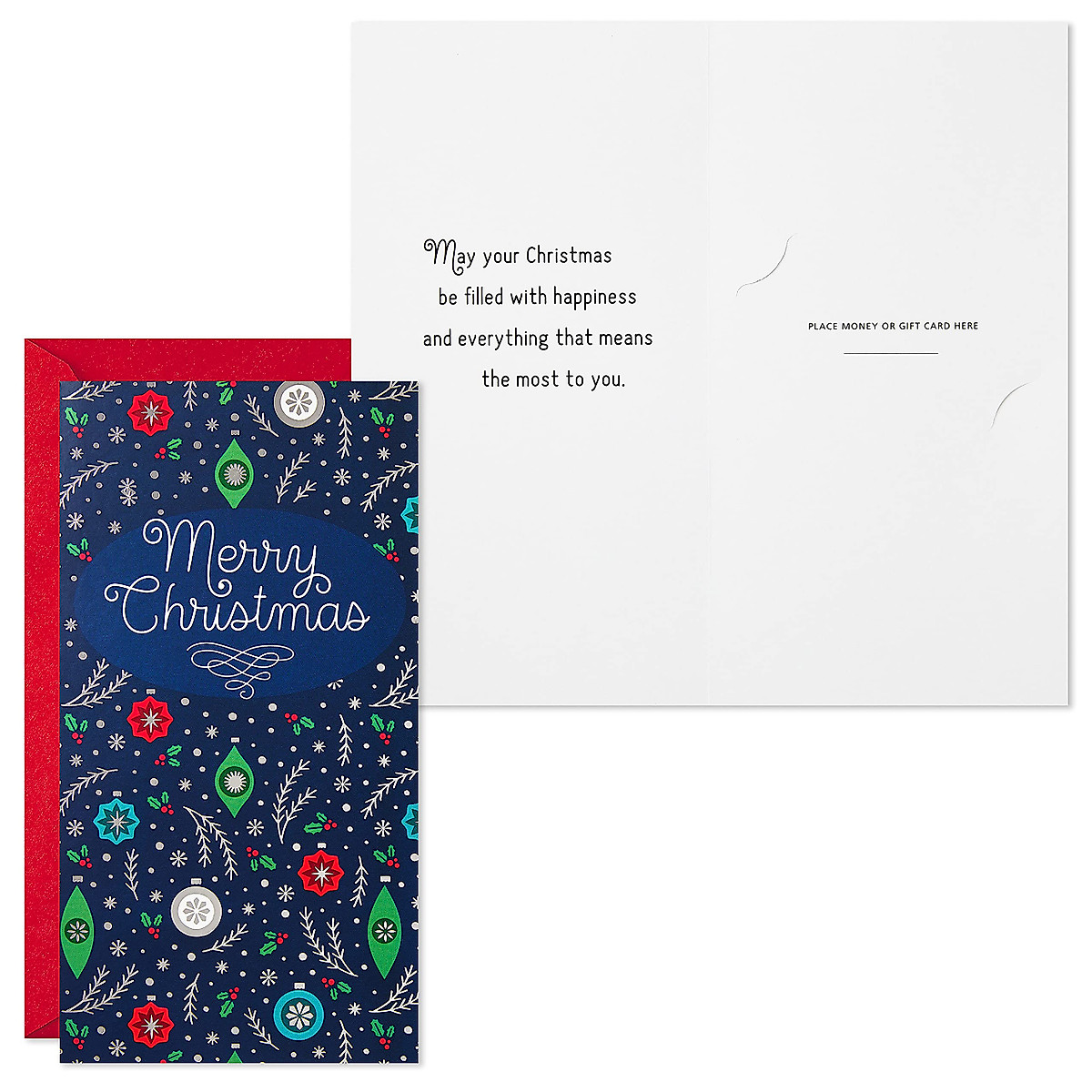 Hallmark Pack of Christmas Money or Gift Card Holders, Ornaments (10 Cards with Envelopes)