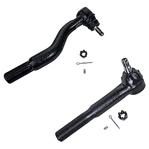 Detroit Axle - Front End 12pc Suspension Kit for 00-04 Ford F-250 F-350 Super Duty Excursion, 4 Ball Joints 4 Tie Rod Ends 2 Sway Bars 2 Adjustment Sleeves 2000 2001 2002 2003 2004 Replacement