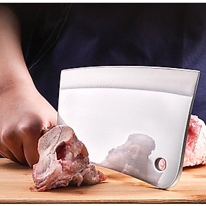 ZENG JIA DAO Meat Cleaver - 7'' Heavy Duty Butcher Knife Meat Chopper Bone Cutting Knife - High Carbon German Stainless Steel - Pearwood Handle for Home Kitchen and Restaurant 2023 Gifts